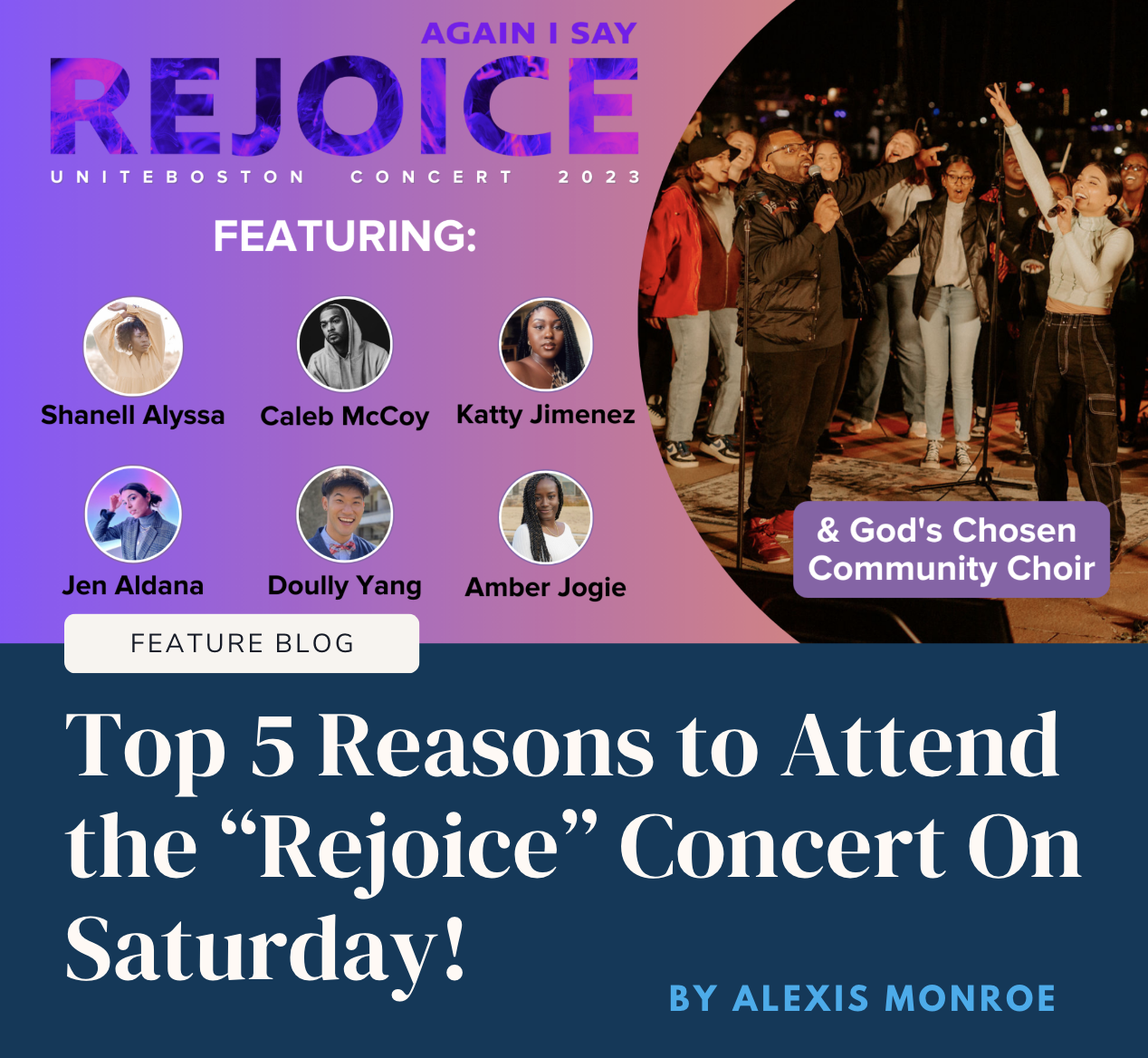 Top 5 Reasons to Attend the “Rejoice” Concert On Saturday! – UniteBoston